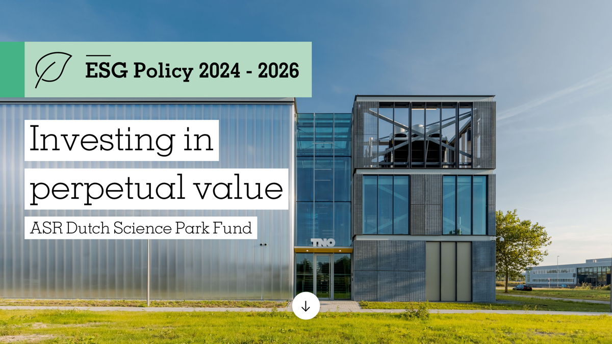 ESG policy ASR Dutch Science Park Fund 2024 - 2026