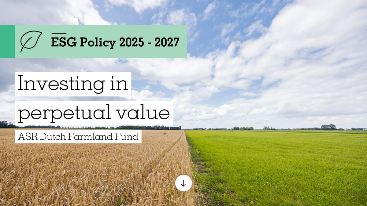 ESG Policy ASR Dutch Farmland Fund 2025-2027